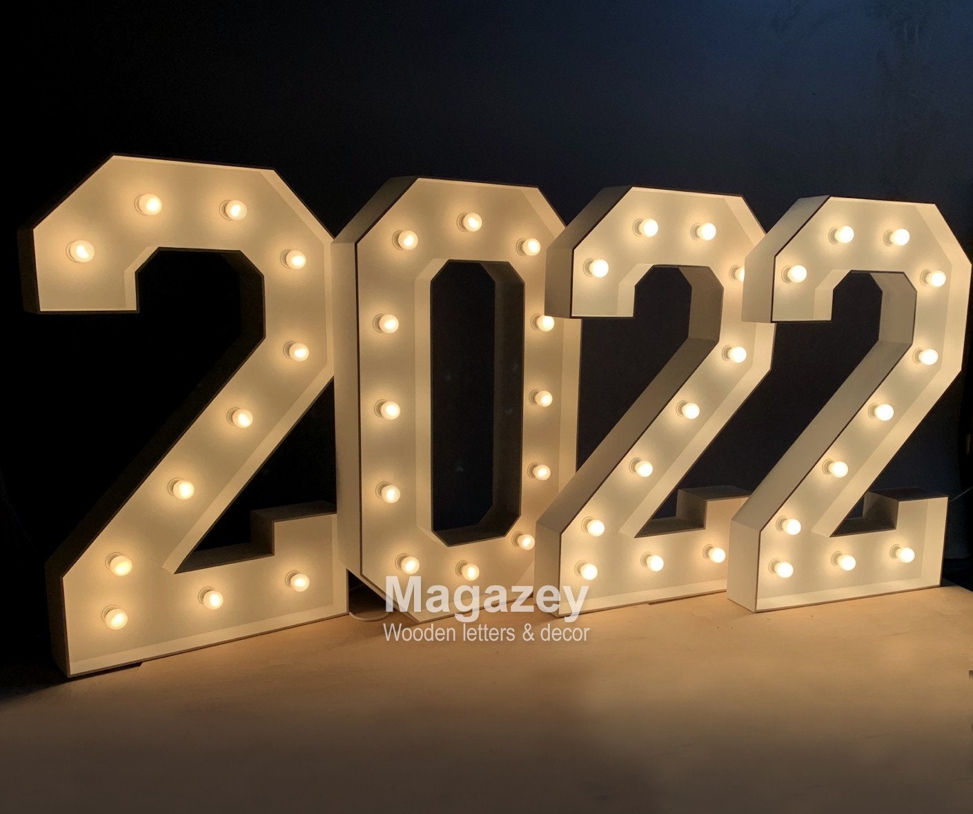 3 Ft 4 Ft Light up Numbers Giant Event Numbers New Year - Etsy Canada