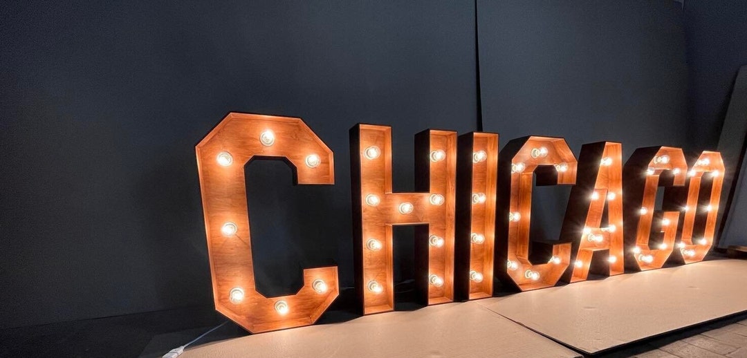 3ft, 4 Ft Marquee Letters Large Light up Letters, Giant Wooden Letters ...