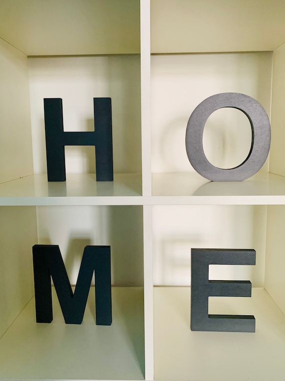 Black Letters for the Wall Large Wooden Letters Wood | Etsy