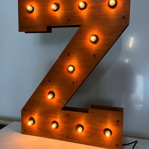 Giant Light up Letters and Symbols With Bulbs Large Wooden Light ...