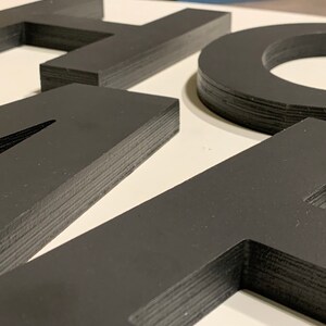 Black Letters for the Wall Large Wooden Letters Wood | Etsy