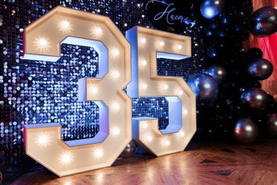 Light up Numbers Giant Event Numbers Number Light - Etsy UK