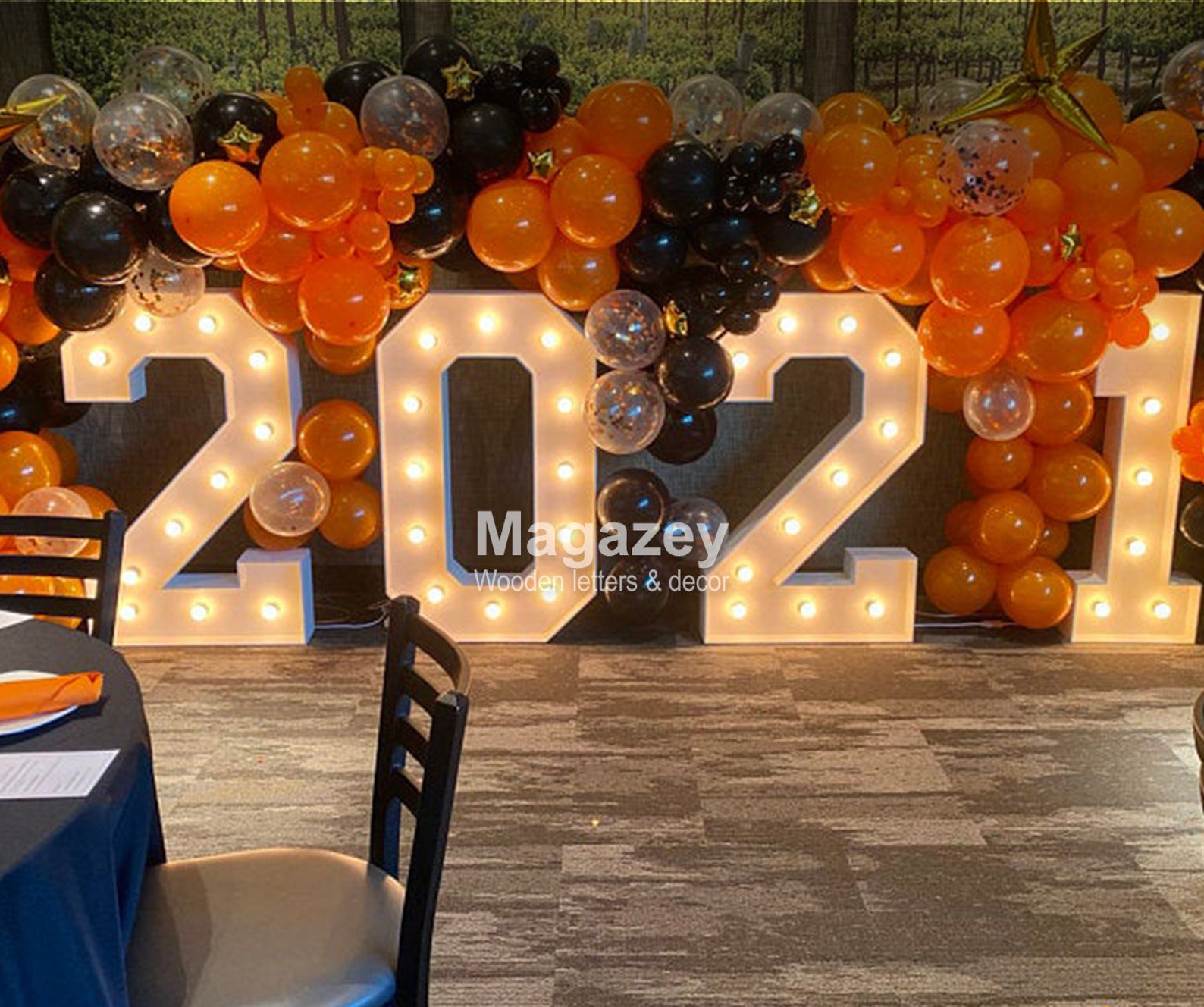 3 Ft 4 Ft Light up Numbers Giant Event Numbers New Year - Etsy