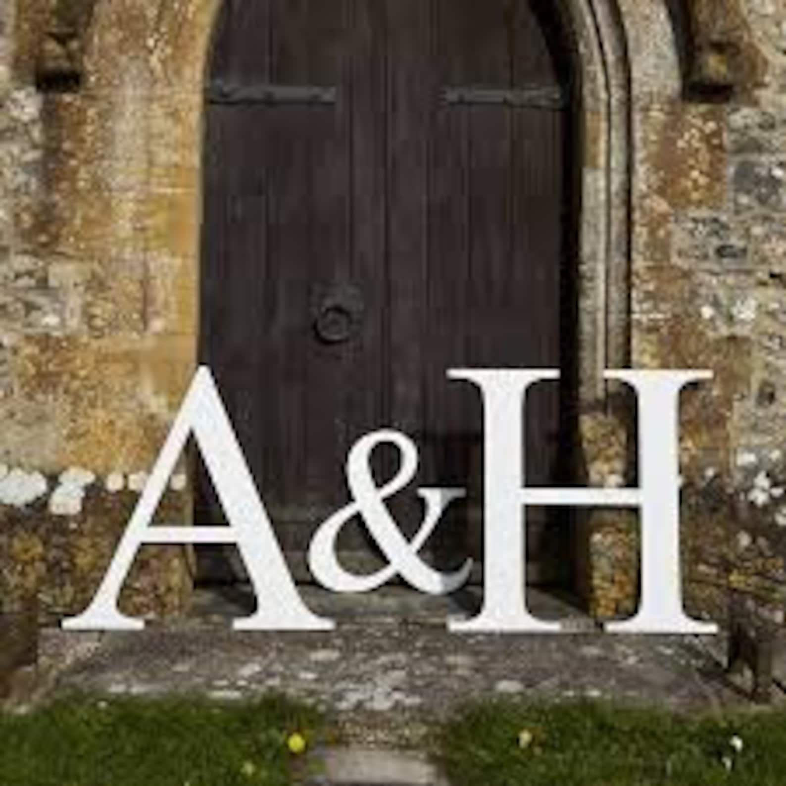 Giant Wooden Letters, Wedding Photo Backdrop, Giant Wedding Initials ...