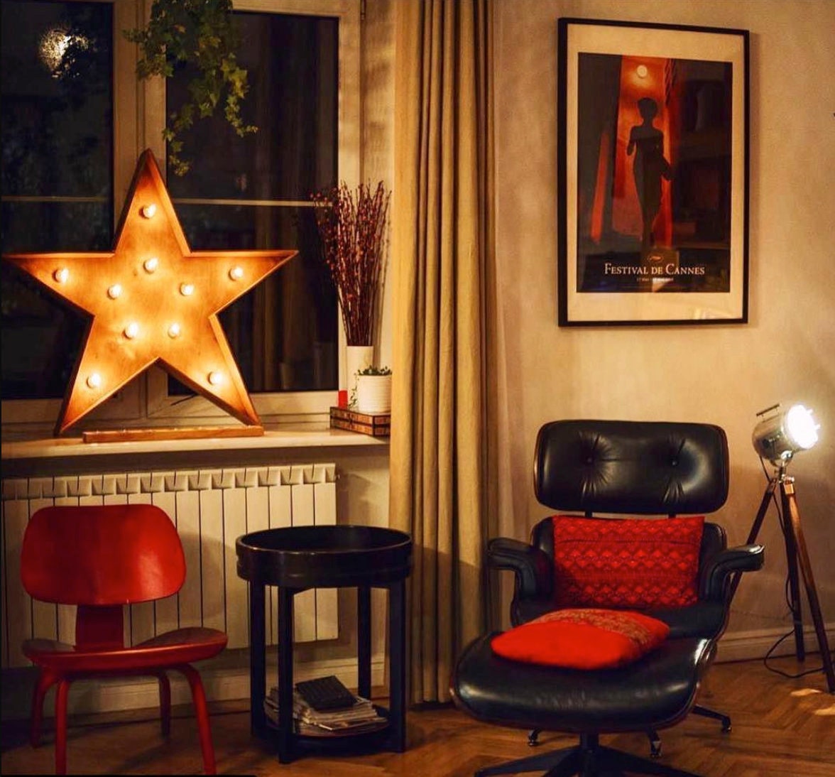 Light up Sign STAR in the Loft Style Star Marquee Large - Etsy