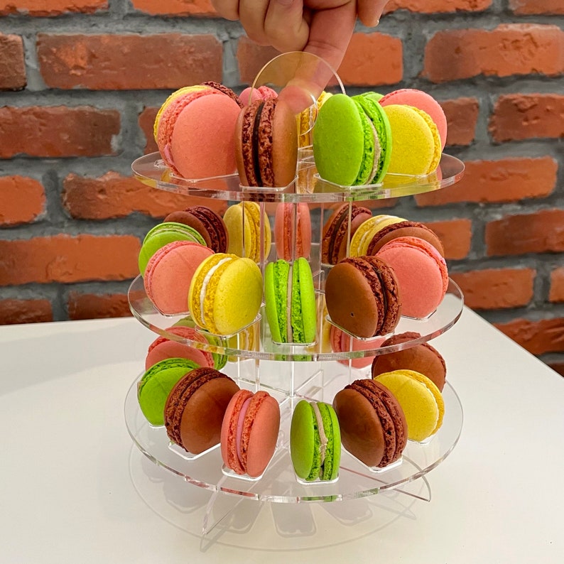Stand for Macaroons 3-tier Round Macaron Tower Display Stand - Etsy