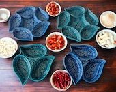 Divided serving dishes store