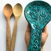 14 Color Ceramic Spoon Rest, Handmade Pottery, Spoon Rest, Kitchen ...