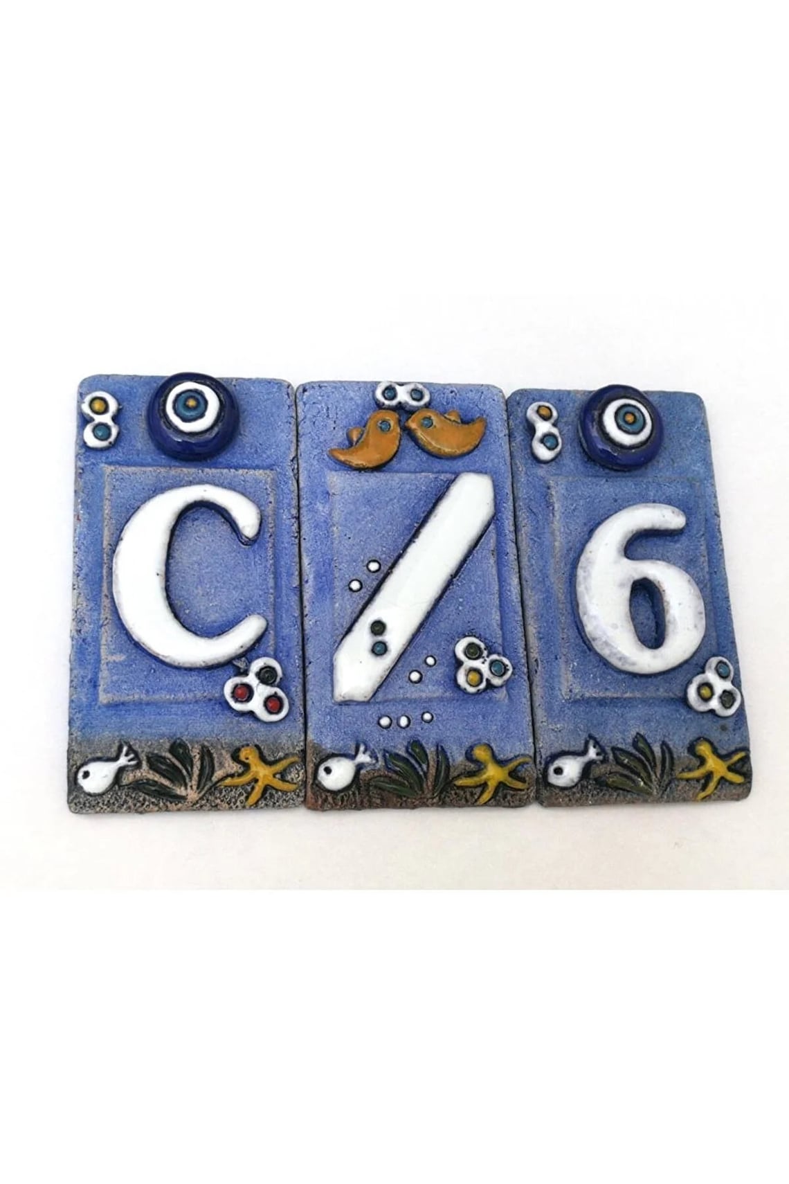 Ceramic Address Plaque & Numbers House Number Terracotta - Etsy