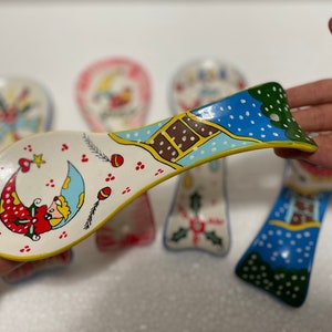 Christmas Spoon Rest Gift, Xmas Kitchen Gift, Stove Rest, Flower Spoon ...