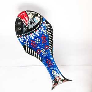 Sea Fish Spoon Rest or Wall Decor, Handcrafted Clay Ocean Fish Wall Art ...