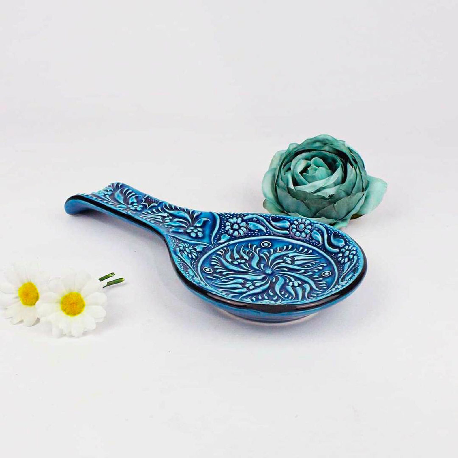 17 Color Turquoise Ceramic Spoon Rest Handmade Pottery | Etsy