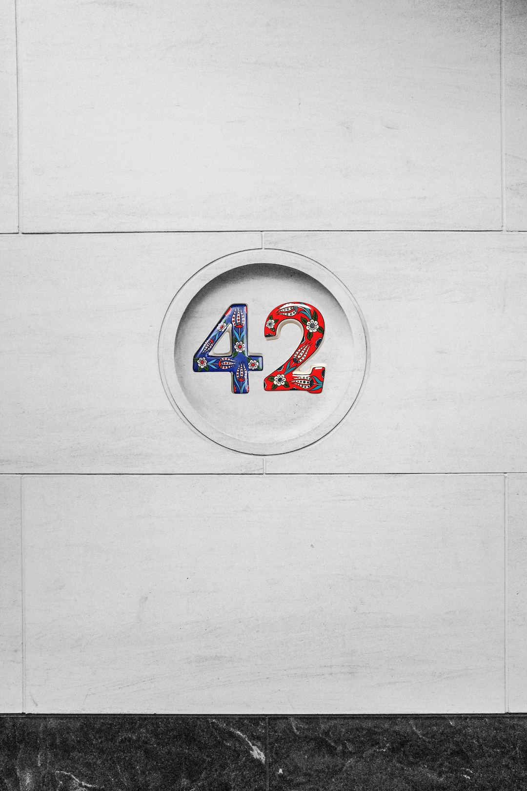 Ceramic Address Plaque & Numbers, House Number, Terracotta Mexican Tile ...