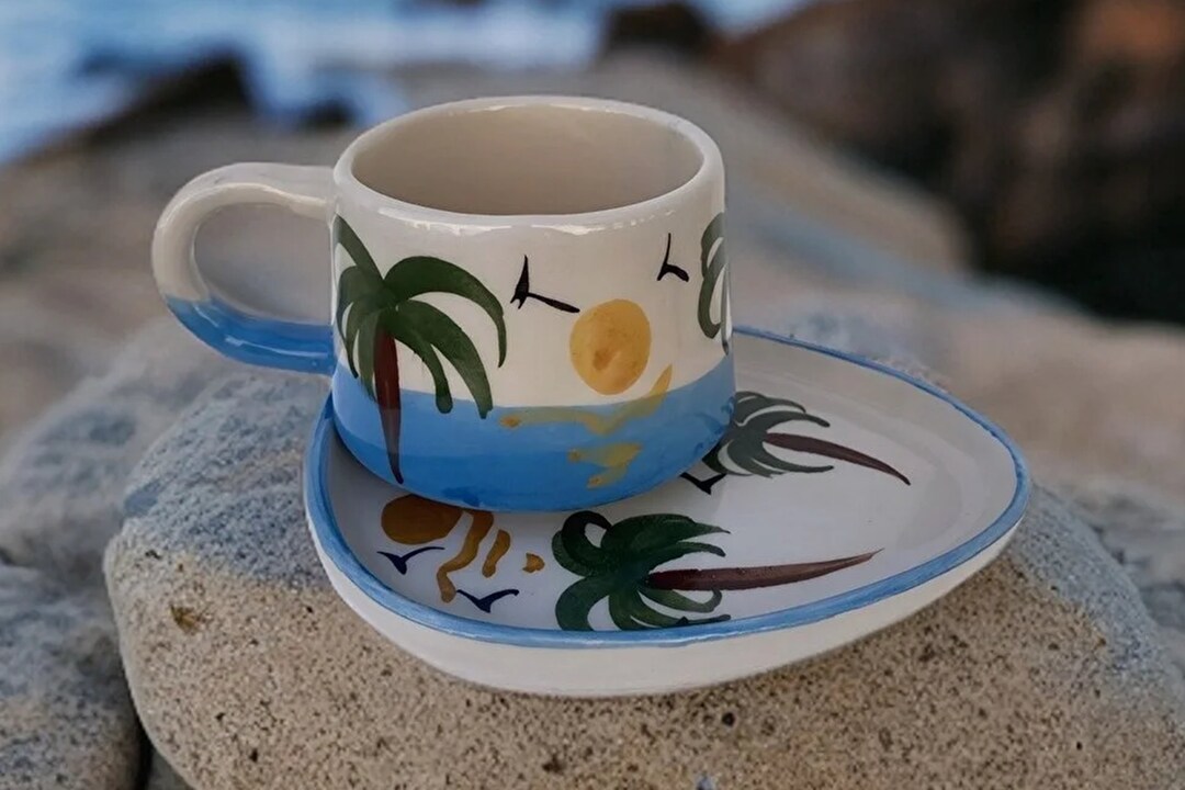 Ceramic Coffee Mug, Rustic Tea Cups, Morning Clay Cup, Latte Pottery ...