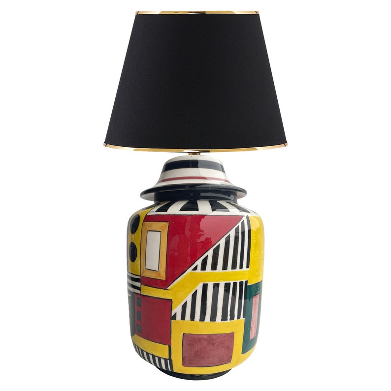 Cubism Art Table Lamp Face Design Accent Ceramic Lamp Vase - Etsy