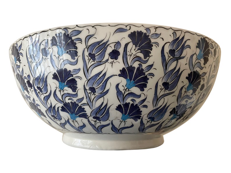 Floral Traditional Bathroom Sink, Ceramic Countertop Conical Basin ...