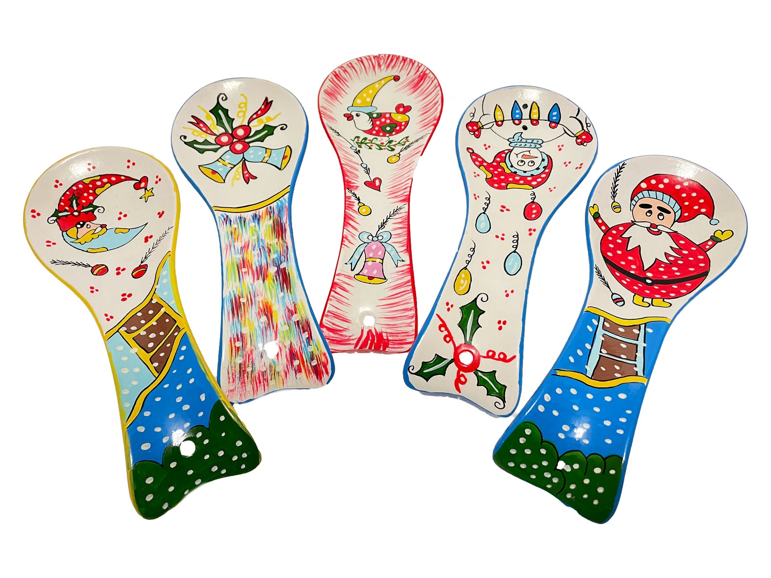 Christmas Spoon Rest Gift, Xmas Kitchen Gift, Stove Rest, Flower Spoon ...
