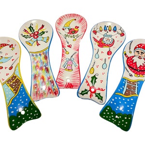 Christmas Spoon Rest Gift, Xmas Kitchen Gift, Stove Rest, Flower Spoon ...