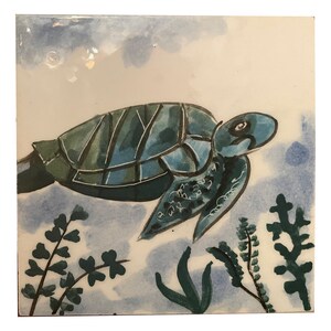 4x4" - 10 Cm Ocean Themed Ceramic Tiles, Backsplash Accent Ceramic Tile ...