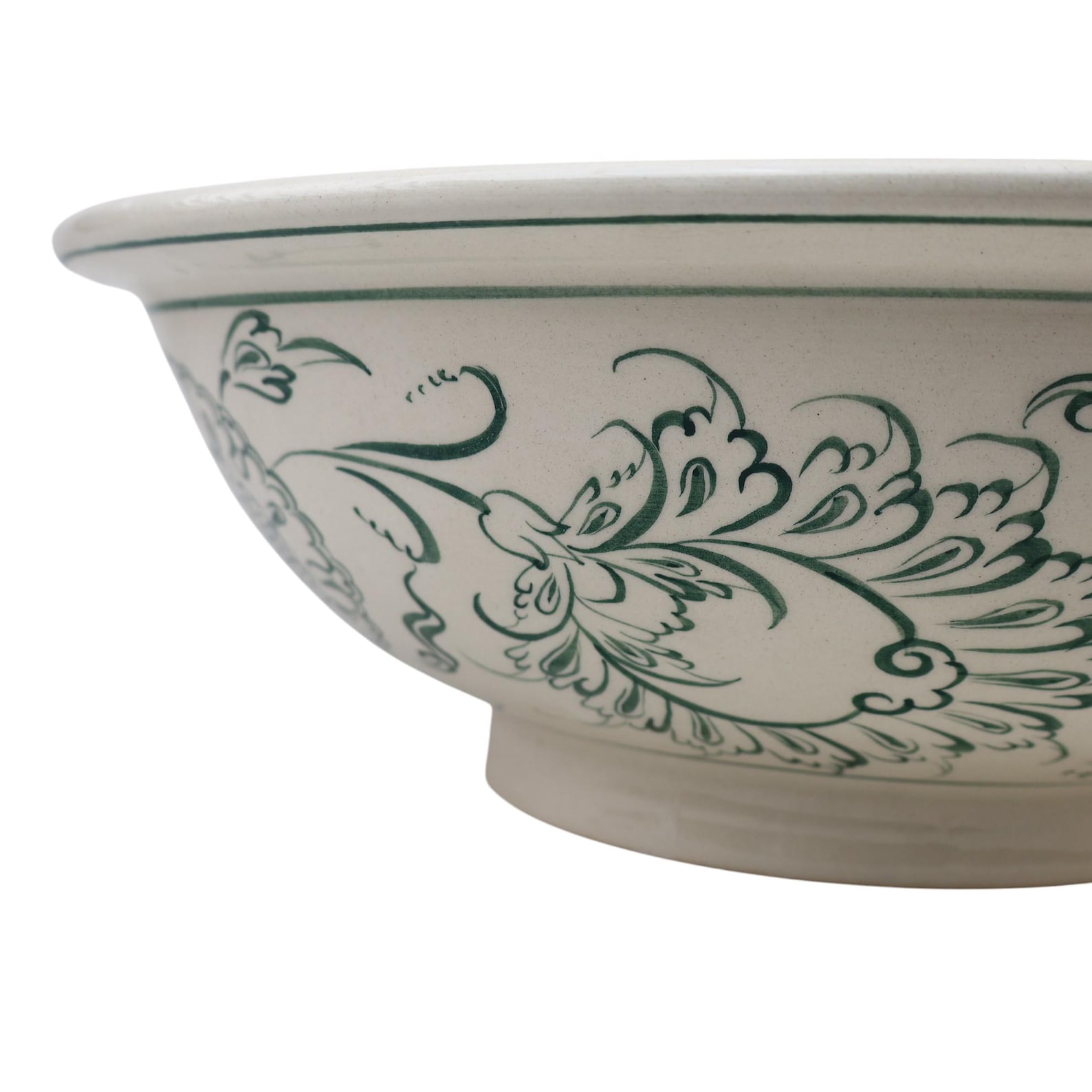 Bathroom Ceramic Green Basin, Kitchen Vessel Sink, Countertop Floral ...