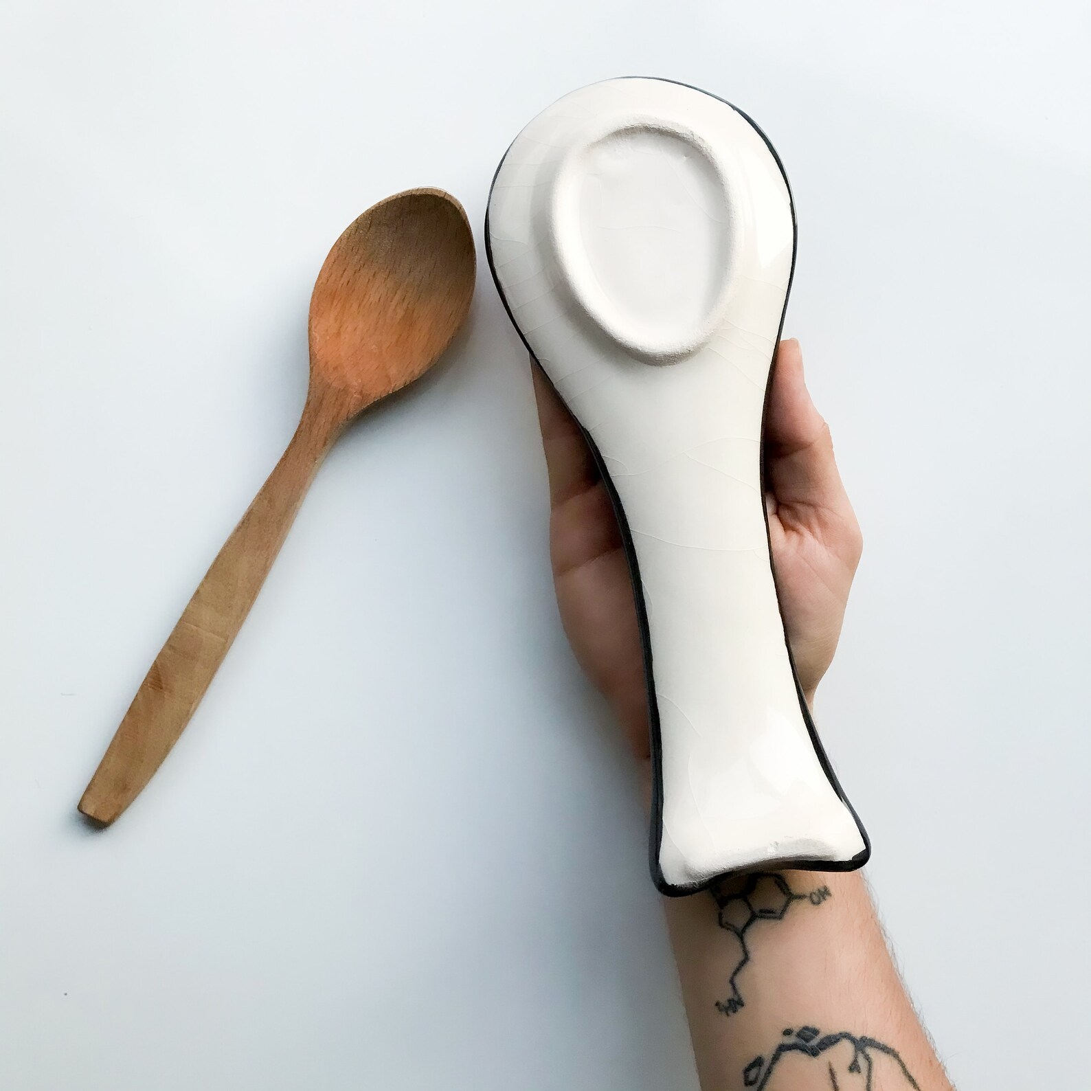 Red and Blue Ladle Holder Pottery Ceramic Ladle Rest Red - Etsy