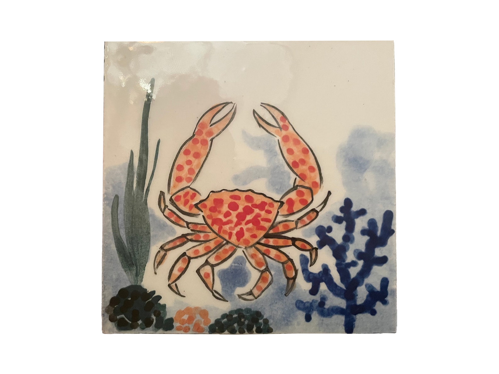 10x10 Cm Sea and Beach Themed Ceramic Tile, Backsplash Accent Ceramic ...