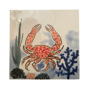 10x10 Cm Sea and Beach Themed Ceramic Tile, Backsplash Accent Ceramic ...