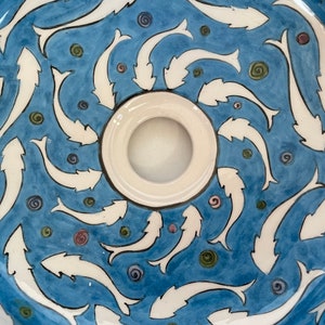 Fish Patterned Ceramic Bathroom Wash Basin, Vessel Sink, Countertop ...