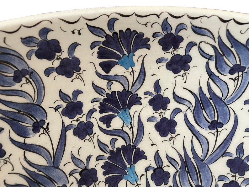 Floral Traditional Bathroom Sink, Ceramic Countertop Conical Basin ...