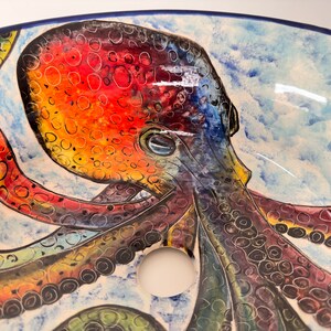 Bathroom Octopus & Crab Vessel Sink, Above Countertop Basin, Bowl Sink ...