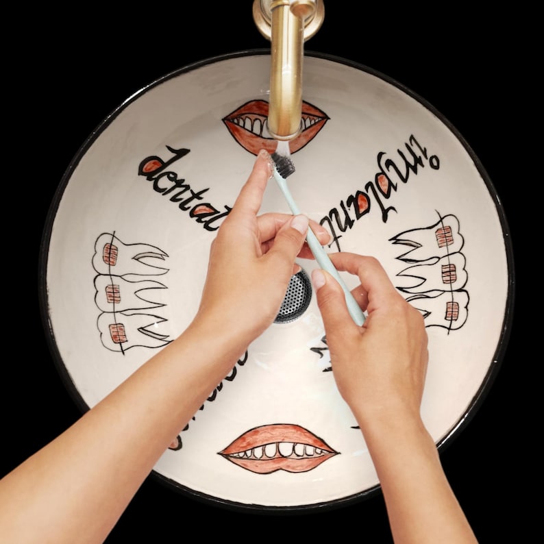 Dental Ceramic Spit Basin Dentist, Dentistry Inspired Ceramic Vessel ...