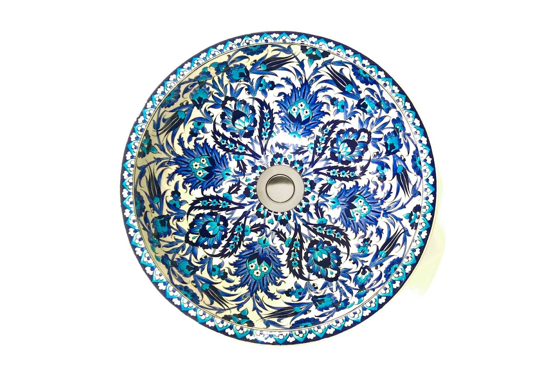 Handmade Ceramic Vessel Sink, Hand Painted Waschbecken, Washbasin ...