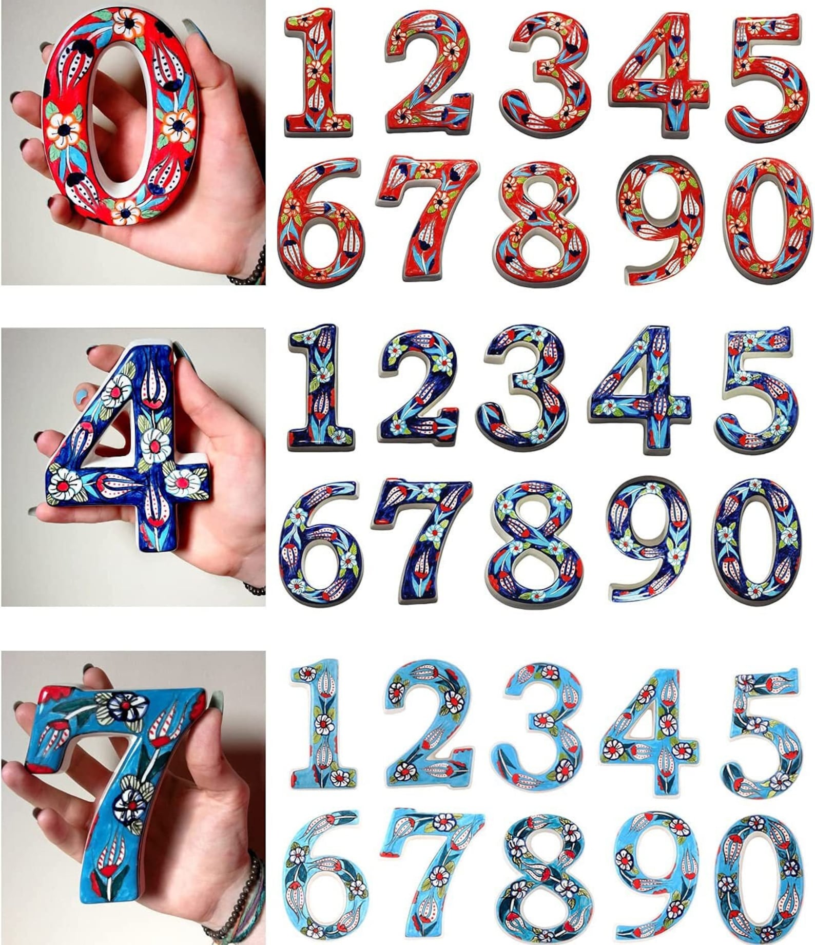 Ceramic Address Plaque & Numbers House Number Terracotta - Etsy