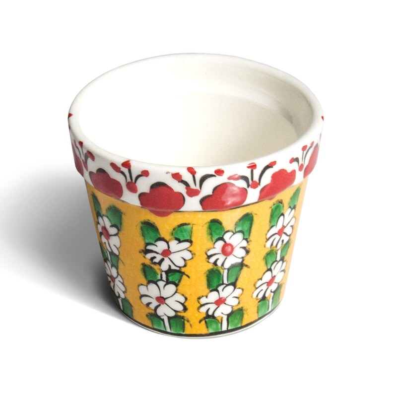 Geometric Cylinder Ceramic Pot Planter Flower Pot Fractal - Etsy