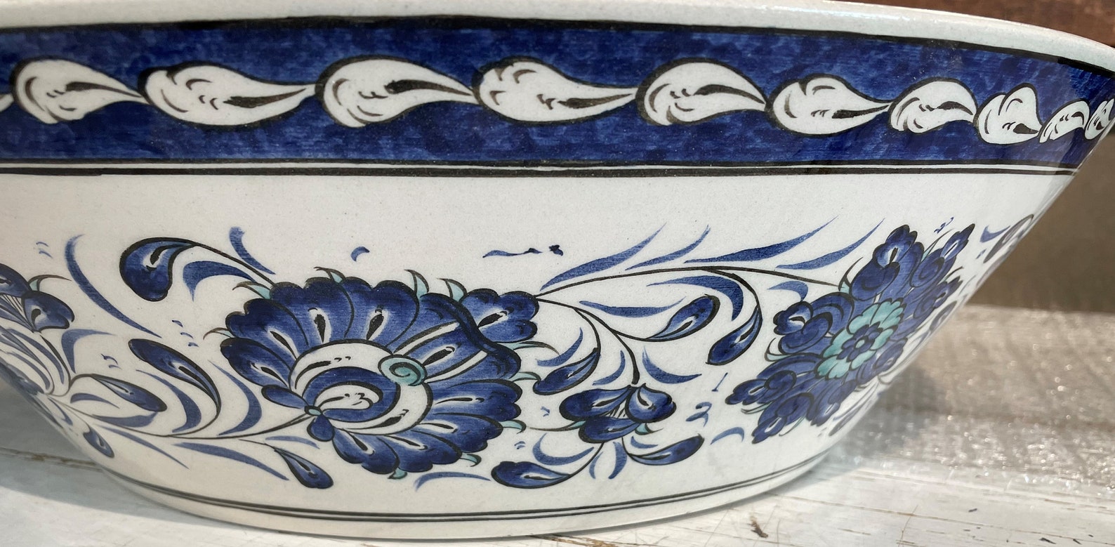 Ceramic Unique Blue Wash Basin, Bathroom Vessel Sink Above Counter ...