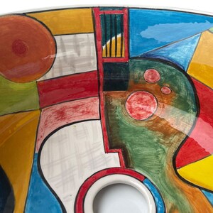 Bathroom Vessel Geometric Sink, Art Sink, Ceramic Countertop Basin ...