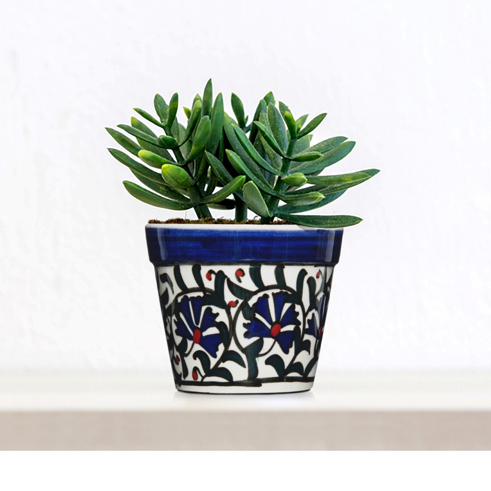 Succulent Mini Pots, Sky Blue Flower Cylinder, Medium Ceramic Vase ...