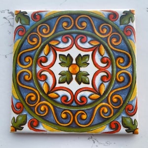 Set of Turkish Ceramic Tile, Ethnic Coaster Aesthetic Tile, Wedding ...