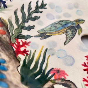 Bathroom Countertop Sea Turtle Sink, Ceramic Siren Washbasin, Bath ...