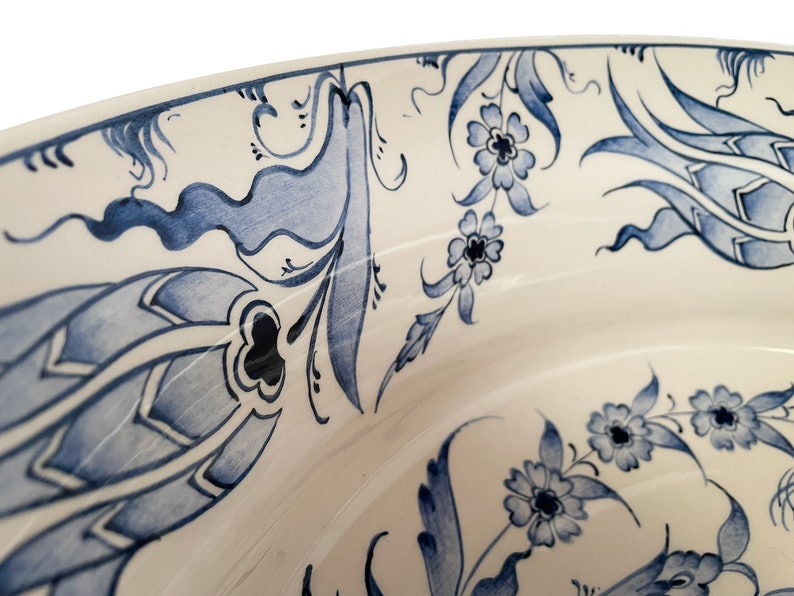 Bathroom Vanity Vessel Sink Floral Washbasin Half Bathroom - Etsy