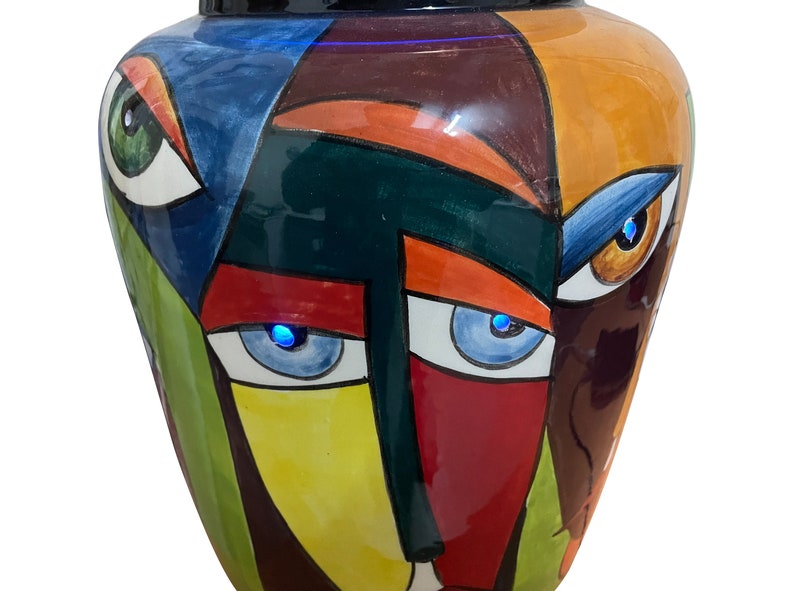 Cubism Art Table Lamp, Face Design Accent Ceramic Lamp, Vase Floor Lamp ...