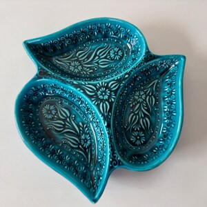 Multi Section Divided Serving Dish Platter, Turkish Ceramic Offering ...