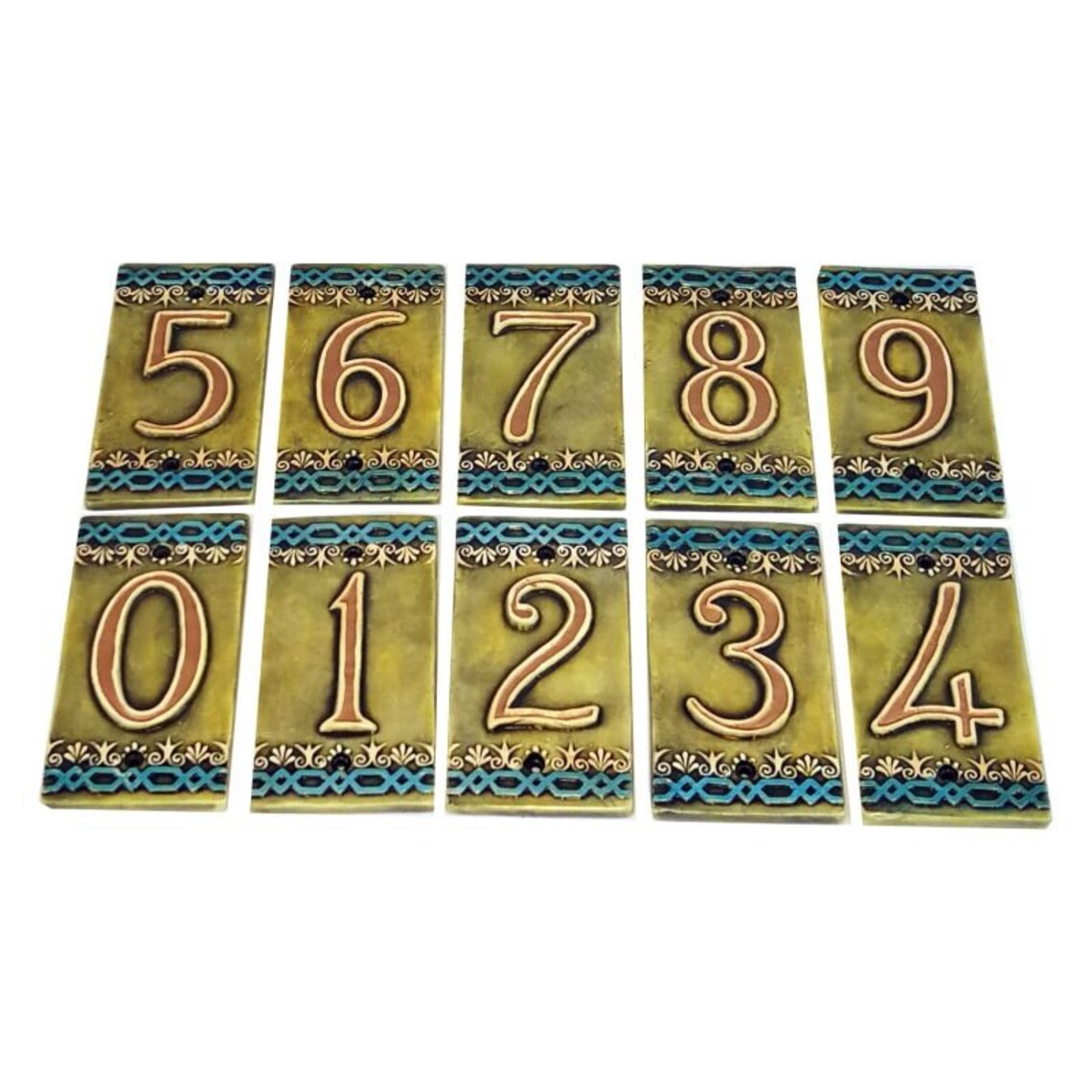 Ceramic Address Plaque & Numbers House Number Terracotta - Etsy
