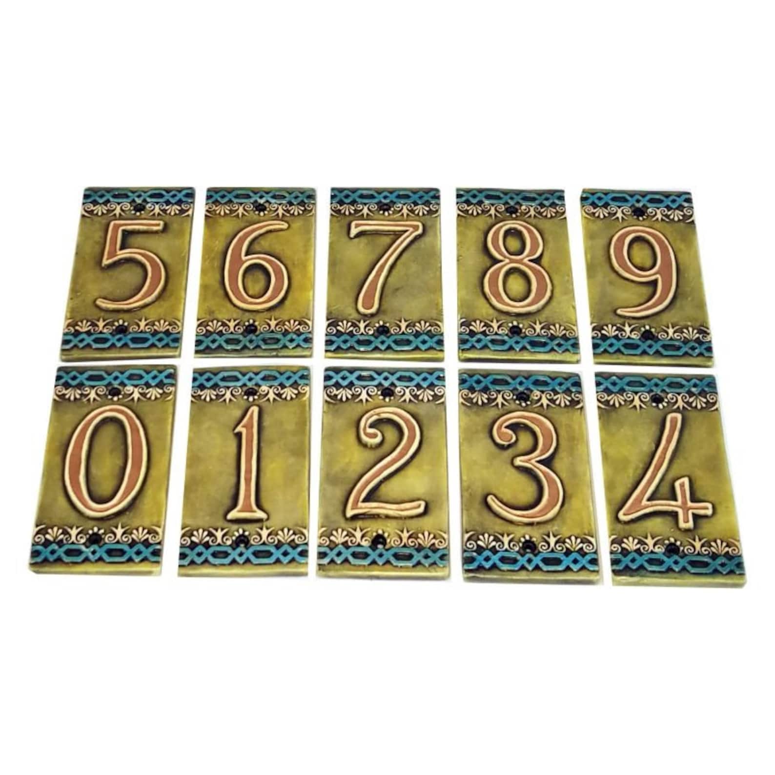 Ceramic Address Plaque & Numbers House Number Terracotta - Etsy