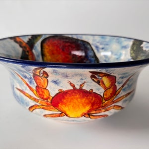 Bathroom Octopus & Crab Vessel Sink, Above Countertop Basin, Bowl Sink ...