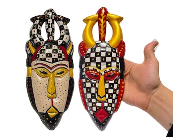 Ceramic Wall Mask - Etsy