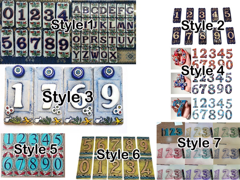 Ceramic Address Plaque & Numbers House Number Terracotta - Etsy