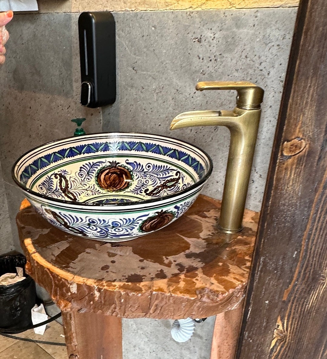 Vessel Sink Bowl for Pomegranate Lover, 40 Cm Basin, 16 in Washbasin ...