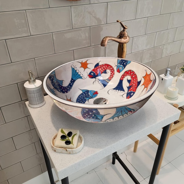 Ceramic Countertop Basin - Etsy