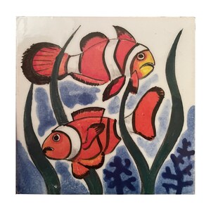 4x4" - 10 Cm Ocean Themed Ceramic Tiles, Backsplash Accent Ceramic Tile ...
